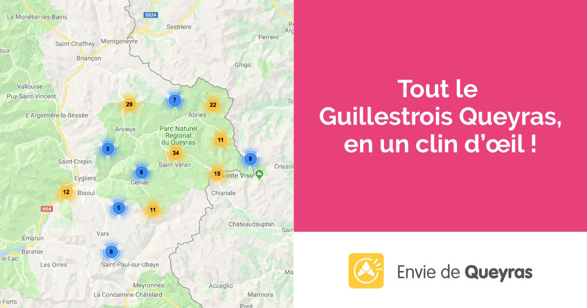Carte Touristique du Queyras Guillestrois (Hautes-Alpes / Alpes du Sud ...